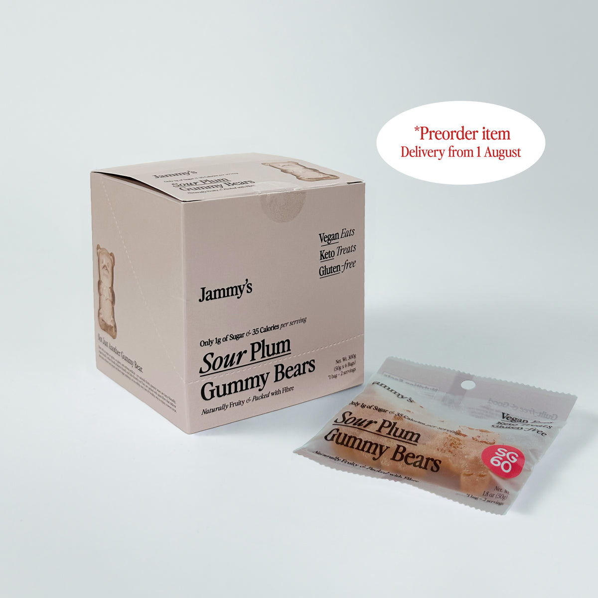 Sour Plum Gummy Bears Box (SG60 Limited Flavour) – Jammy's